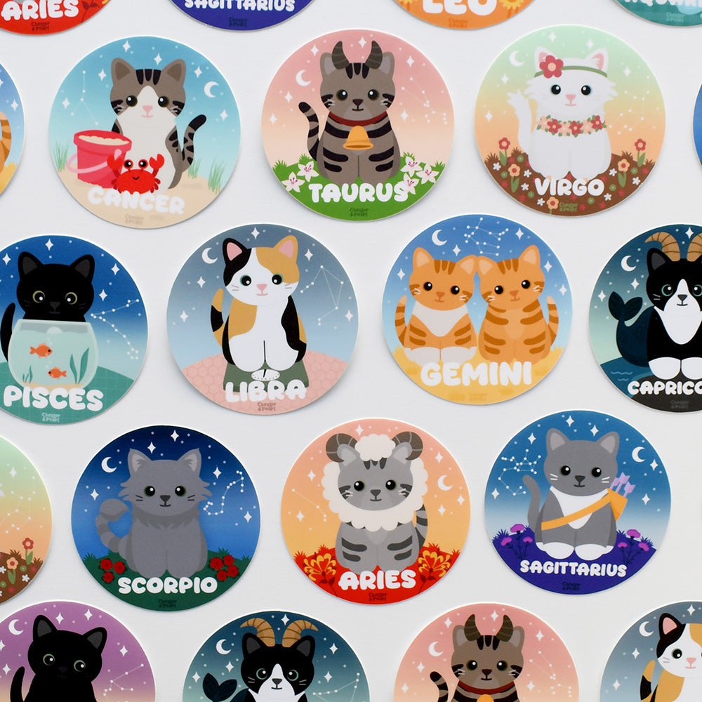 Cute Cat Stickers – Chester & Pearl