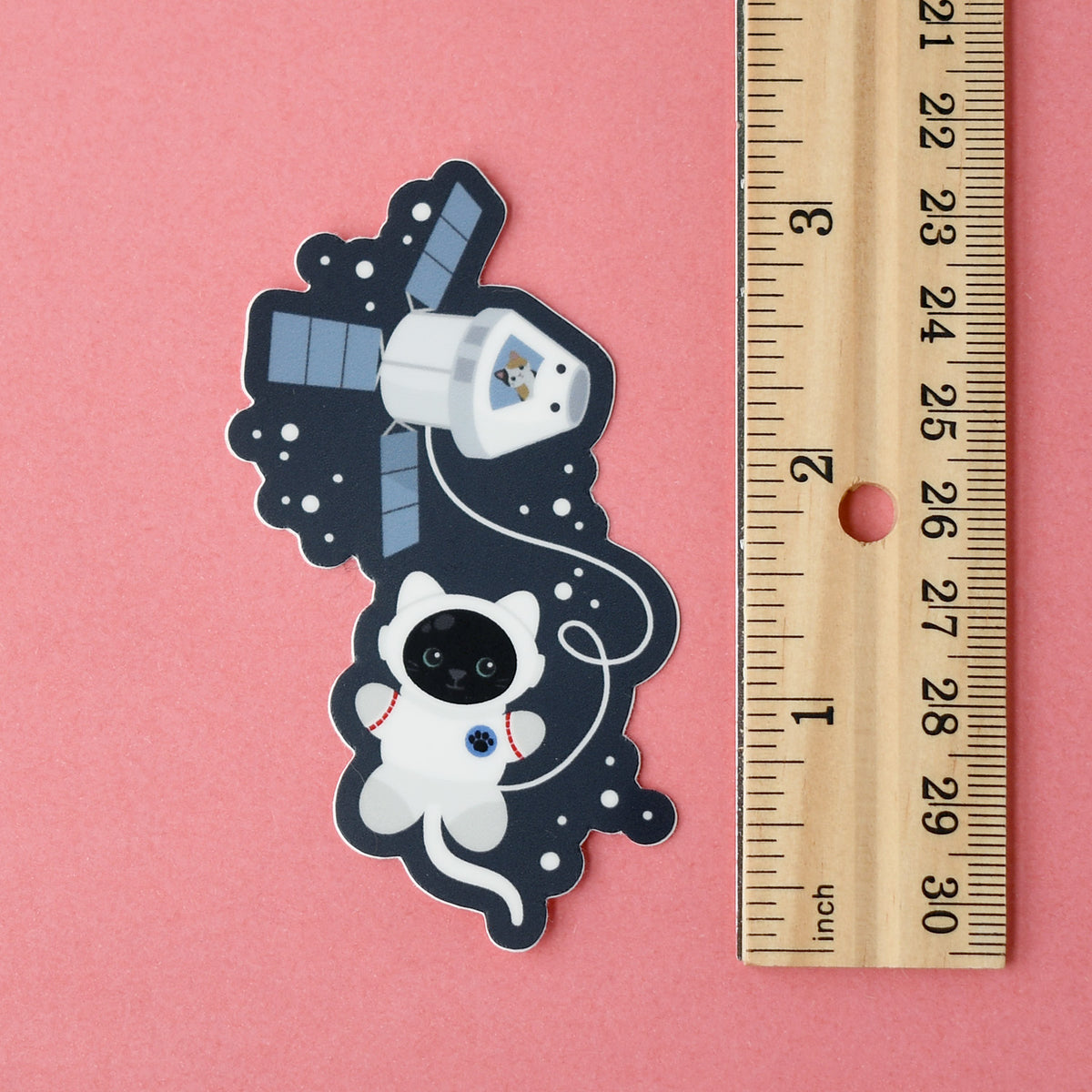 Cat Astronauts 3-in. Vinyl Sticker – Chester & Pearl