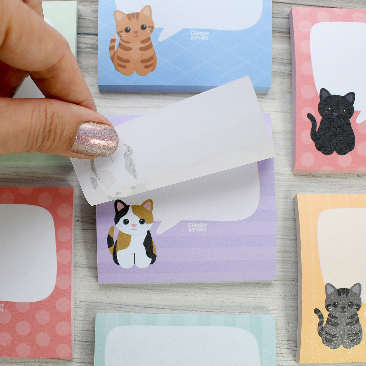 Calico Cat Post-It® Notes – Chester & Pearl
